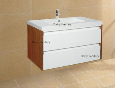 China 304 Stainless Steel Hinges Wall Mount Vanity , 2 Drawers Bathroom Wall Vanity for sale