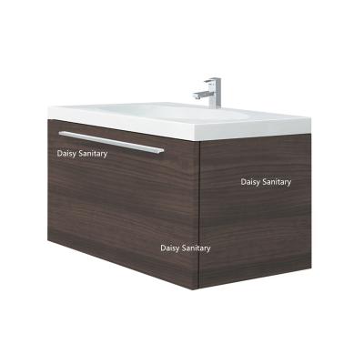 China Classic Design Small Floating Bathroom Vanity , Corner Vanity Set With White Ceramic Basin for sale