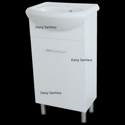 China Stand Alone Corner Bathroom Vanity 45 Inch Bathroom Furniture With One Door for sale