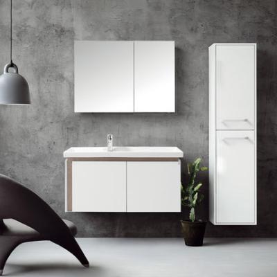 China Complete PVC Modern Bathroom Vanities 100 Inch With Soft Close Drawers for sale