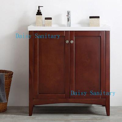 China Single Style American Bathroom Vanity With Drop - In Ceramic Basin Without Mirror for sale