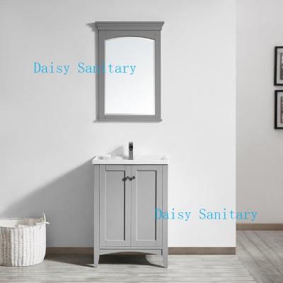 China 24 Inch Small Space Timber Bathroom Vanity Modern Style Waterproof Design for sale