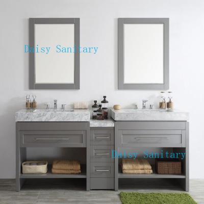 China Large Size Solid Wood Bathroom Vanity , Contemporary Bathroom Vanities With Double Sink for sale