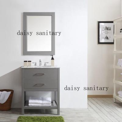 China Small Size Family Use Wood Bathroom Vanity , Durable Solid Wood Bath Vanity for sale