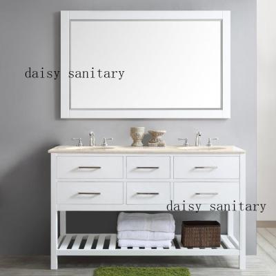 China Solid wood Bathroom Vanity Modern style cabinet with 4 wood legs for sale