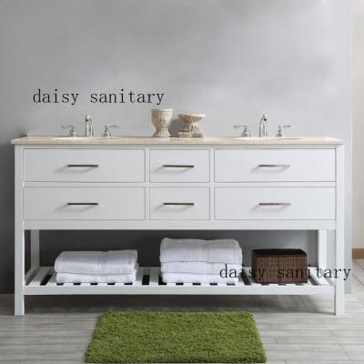 China Luxury style Bathroom Vanity double sink cabinet without mirror for sale