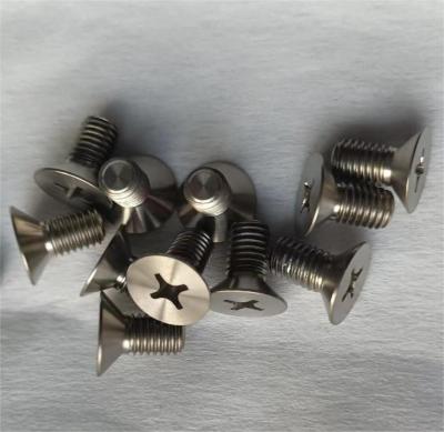 China Gr1 Gr2 Gr3 Gr4 Gr5 Titanium Flat Head Phillips Screws Forging Or Drawing for sale