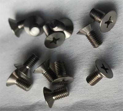 China Gr1 Gr2 Gr3 Gr4 Gr5 Titanium Flat Head Phillips Screws Forging Or Drawing for sale