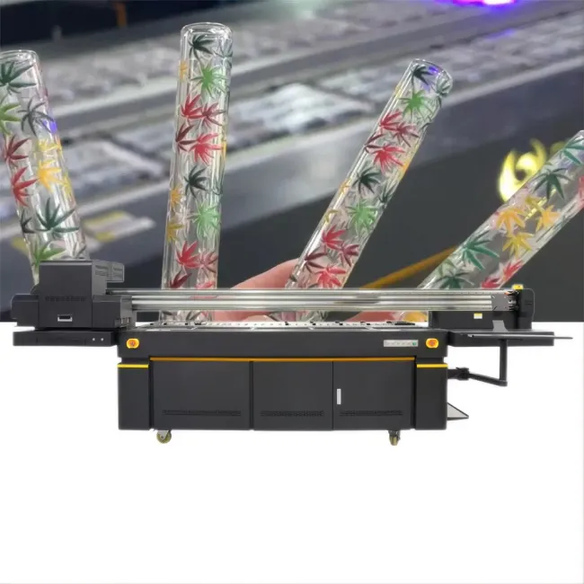 UV Cylindrical Digital Printer - Color Printing Demonstration