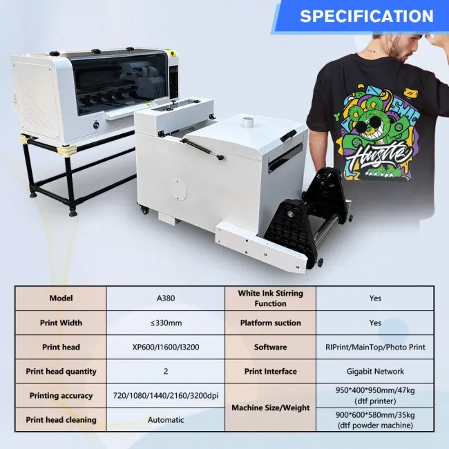 DTF Printer application on various materials