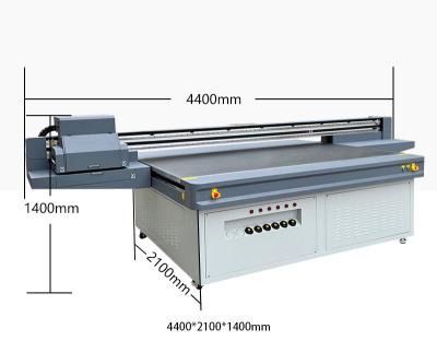China 2500mm Large Format Uv Printer / Uv Flatbed Printer with Vivid CMYK+Light Color 8 Pass for sale