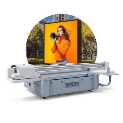 China Supply Eco-Friendly Efficient UV Color Pigment-Based Ink Digital 2513 Double Printhead Text Flatbed Printer for sale