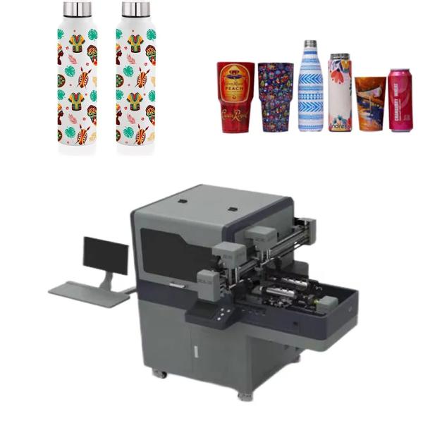 Quality Printer Manufacturer High Speed 360rotary UV Printer Printing on Water Bottle for sale