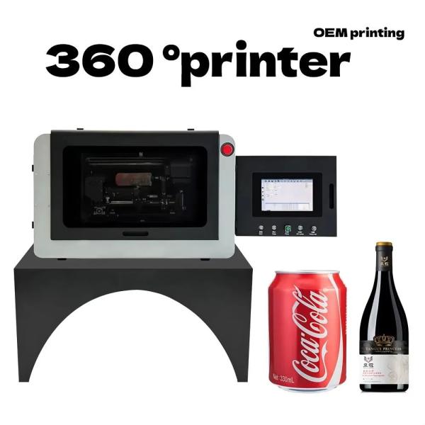 Quality High Speed Cylindrical 360 UV Printer for Water Bottle / Can / Mug Printer for sale