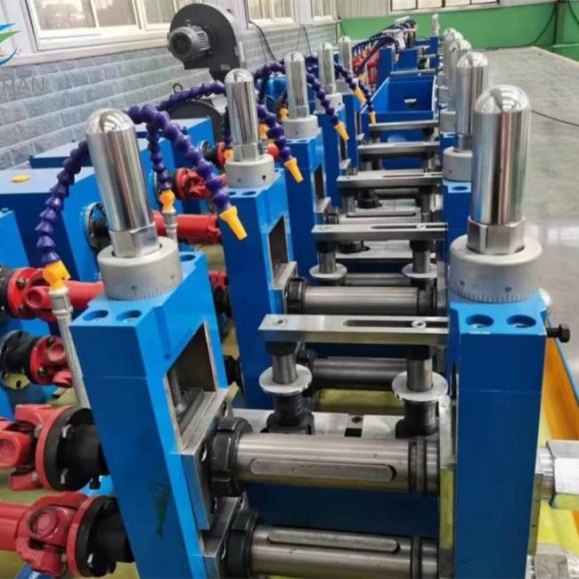 Steel Pipe Making Machine in operation