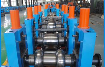 China Max Speed 120m / Min Round Square ERW Pipe Mill Blue Color for sale