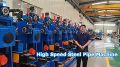 High Speed ERW Carbon Steel Tube Mill HF Pipe Making Machine