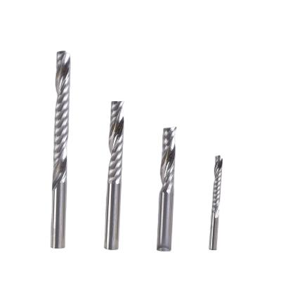 China The 3.175 4 6 engraving machine uses cemented carbide cutters and single flute tungsten edge steel single milling cutters for W for sale