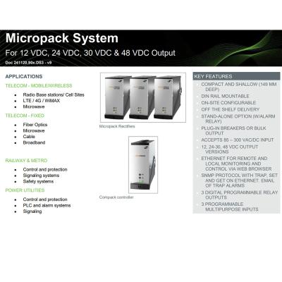 China Eltek Micropack DC Power System 12V 24V 48V opties met DIN Rail compact controller 2 Positioons 241120.901 Te koop