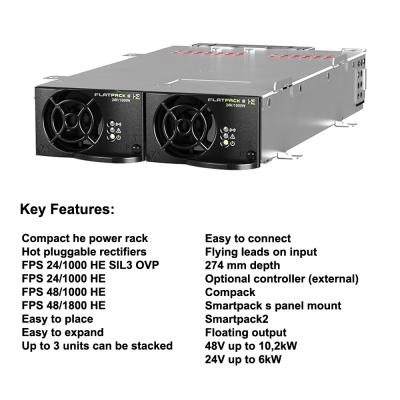 中国 Eltek Flatpack S FPS リキティファーのスタンドアローンパワーラック コンパックHEパワーラック DC電源ソリューション (P/N 241122.902) 販売のため