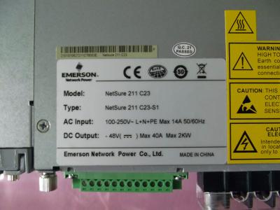 Cina Nuovo e originale Emerson Vertiv 48v 40A sistema di alimentazione integrato Netsure 211 c23 in vendita
