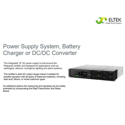 China Eltek Rectifier Flatpack2 19 inch 2U DC stroomvoorziening System Embedded Integrated Te koop