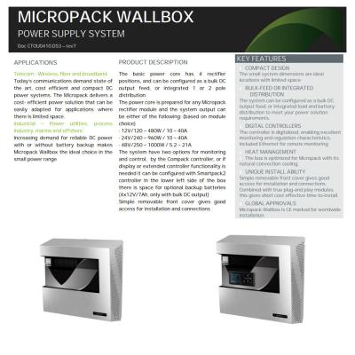 Cina Eltek Micropack Wallbox 12V/480W 24V/960W Telecom Industrial DC Power Supply in vendita
