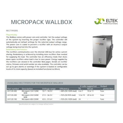 Cina Eltek Micropack Wallbox 12V/480W 24V/960W Telecom Industrial DC Power Supply in vendita