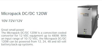 Cina Eltek Micropack DC/DC 120W 10-72V/12V Converter P/N 241120.400 12 VDC Converter per Raiway Telecom in vendita