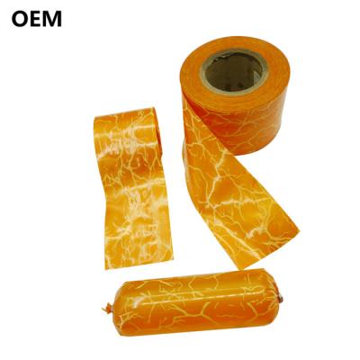 중국 폴리아마이드 소시지 케이스 75mm 사용자 지정 로고 플렉서그래피 인쇄 소시지 케이스 모타델라 판매용