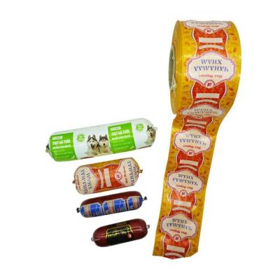 중국 냄새 없는 플라스틱 껍질 저비용 소매 소시지 플라스틱 껍질 색상 주문 인쇄 로고 판매용