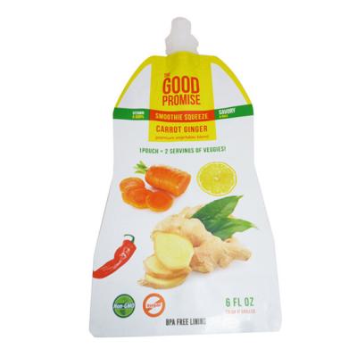 China Custom liquid food packaging self-supporting plastic packaging bag printing brand for sale