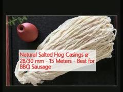 Natuurlijke gezouten varkenskasten ø 28/30 mm - 15 meter beste voor BBQ worst