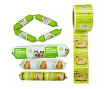 Calibre en plastique Logo Printing des boyaux à saucisse de hauts CHLORURES DE POLYVINYLIDÈNE de rétrécissement 100mm
