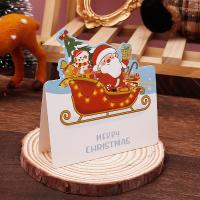 China Assorted Theme Creative Santa Greeting Cards Paper for sale