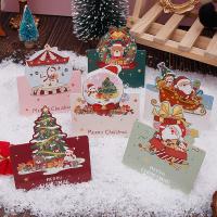 China Assorted Theme Creative Santa Greeting Cards Paper for sale