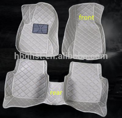 China Microfiber leather car floot mats microfiber embroidery car foot mats for sale