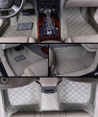 China hand work product microfiber leather embroidered car floor mats for sale