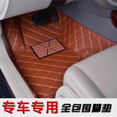 China microfiber leather 5D desigen high-edge waterproof non-card car foot mats for sale