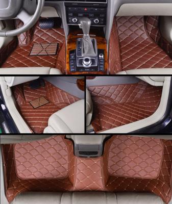 China green PVC resin car floor mat/ car carpet high-edge 5D Car foot mat leather car floor mats for sale