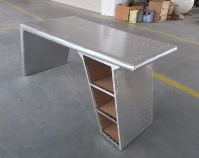 China Aluminum aviation desk table metal rivets aircraft wing aviation desk Office Table for sale
