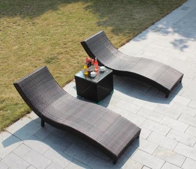 Leisure Aluminium PE Rattan Sunbed All weather Outdoor Garden Patio Lounge chaise chair