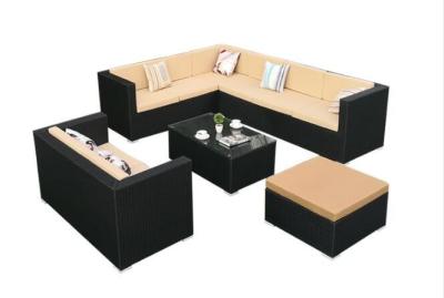 China Leisure Aluminium PE Rattan patio Backyard Sofa sets wicker Outdoor Garden sofa furniture for sale