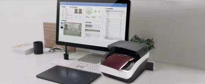 China Dispositivo de digitalização de cartões de identificação inteligentes com processamento OCR e tipo de elemento de digitalização CMOS à venda