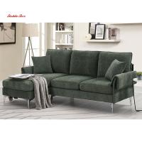 Quality Convertible Sectional Couch Sofa, 3 Seat L Shaped Couch Linen Fabric Small for sale
