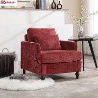 Quality Single Seat Tufted Linen Couch Tufted Upholstered Sofa Small Space Furniture for sale