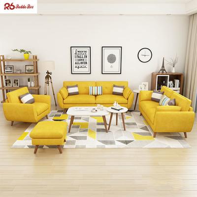 China Slipcovered Washable Sectional Linen Fabric Sofa For Living Room for sale