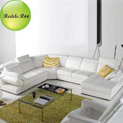 China Huge Sectional Top Grain Plush Leather Sofa Couch Recliner Curved Backrest for sale