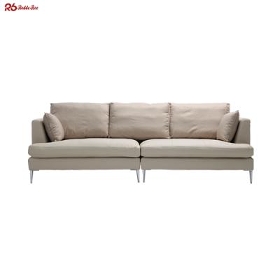 China Waterproof Large Upholstered Linen Fabric Sofa 4 Seater For Hotel Lobby for sale