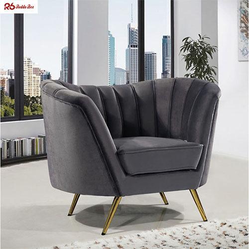 Quality ODM Modular Wing Back Channel Back Velvet Sofa Stain Resistant Moistureproof for sale